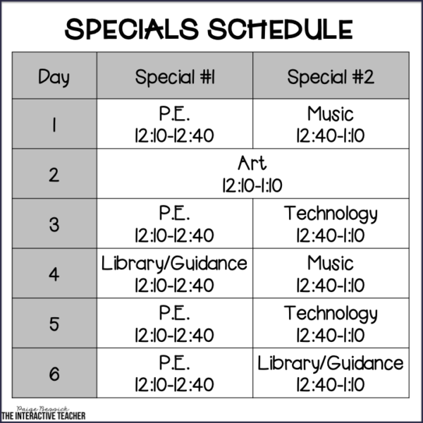 How To Fit It All In: A First Grade Schedule - Paige Bessick - The ...
