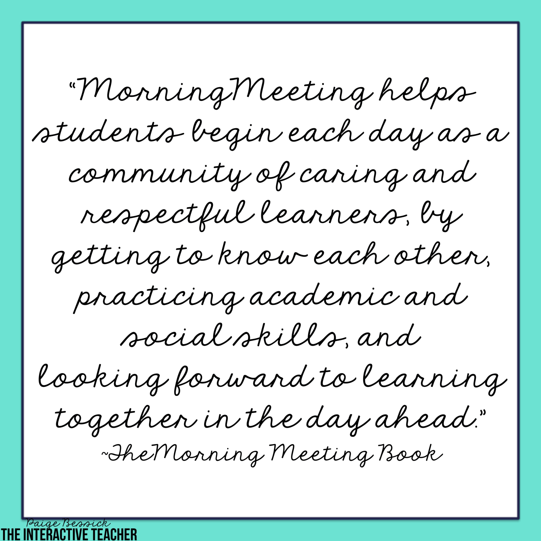Morning meeting resources you'll want this year - Paige Bessick - The ...
